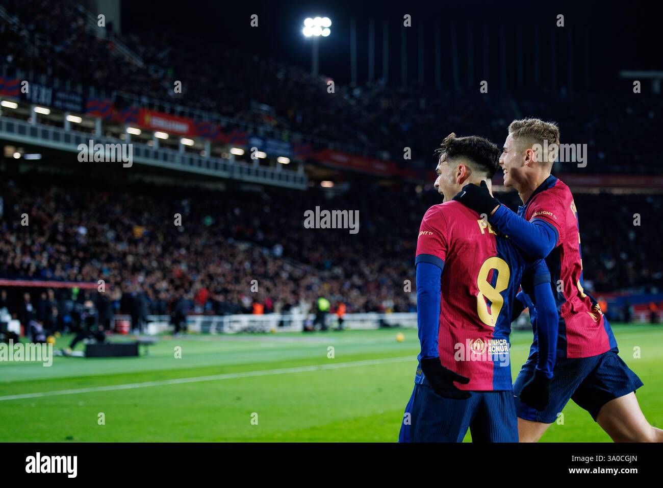Barcelona, Spain. 21st December, 2024. Pedri celebrates after scoring a ...