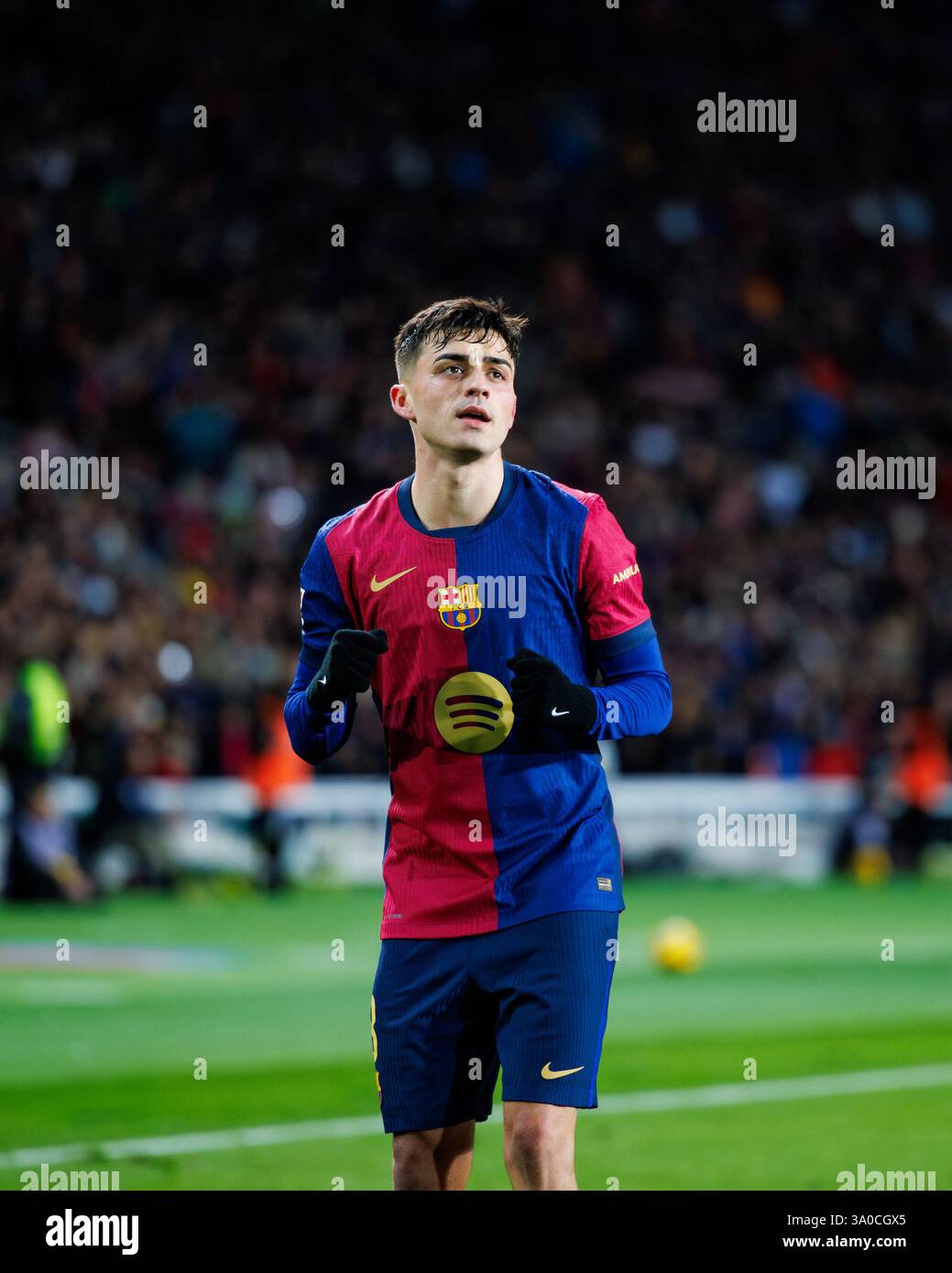 Barcelona, Spain. 21st December, 2024. Pedri celebrates after scoring a ...