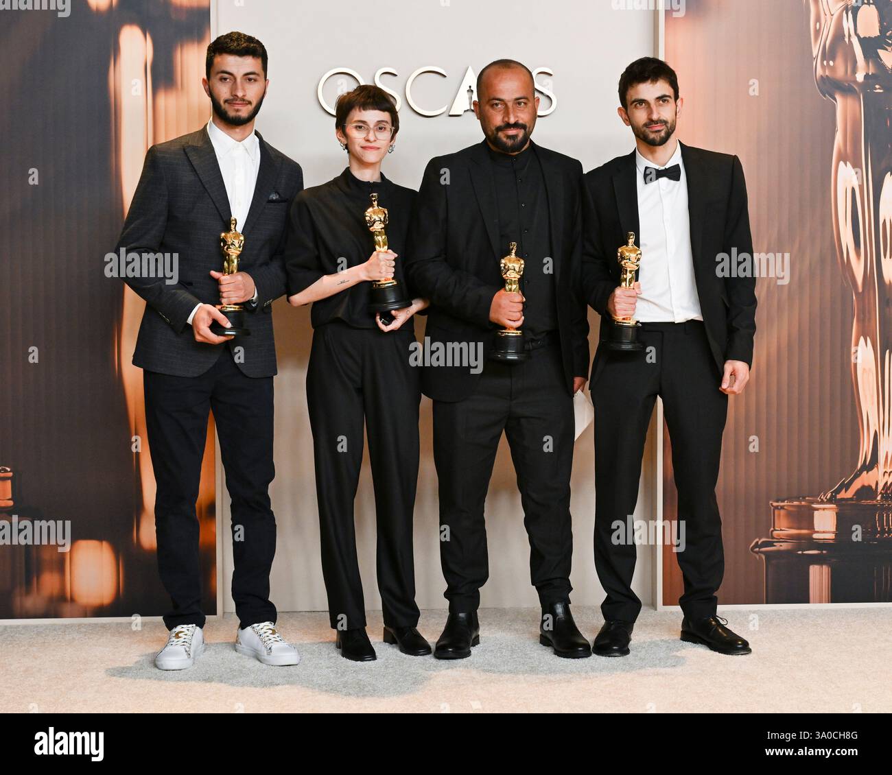 March 2, 2025, Los Angeles, California, USA: (L-R) Basel Adra, Rachel ...