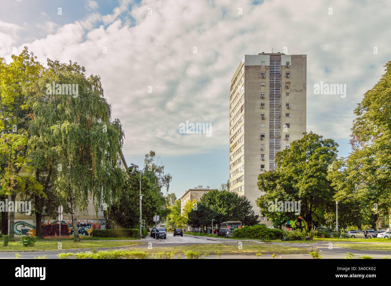 Zagreb, Croatia. A view from Dubrovnik avenue in Zagreb, Croatia ...