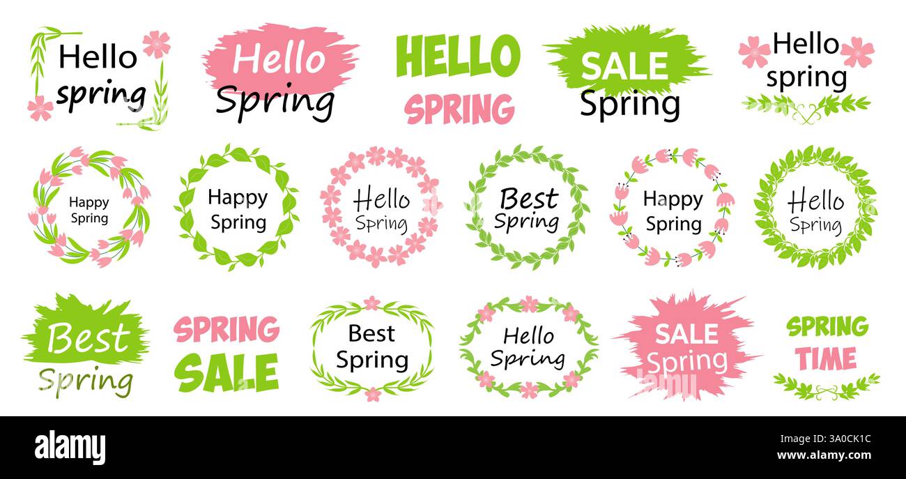 Floral themed designs Stock Vector Images - Alamy