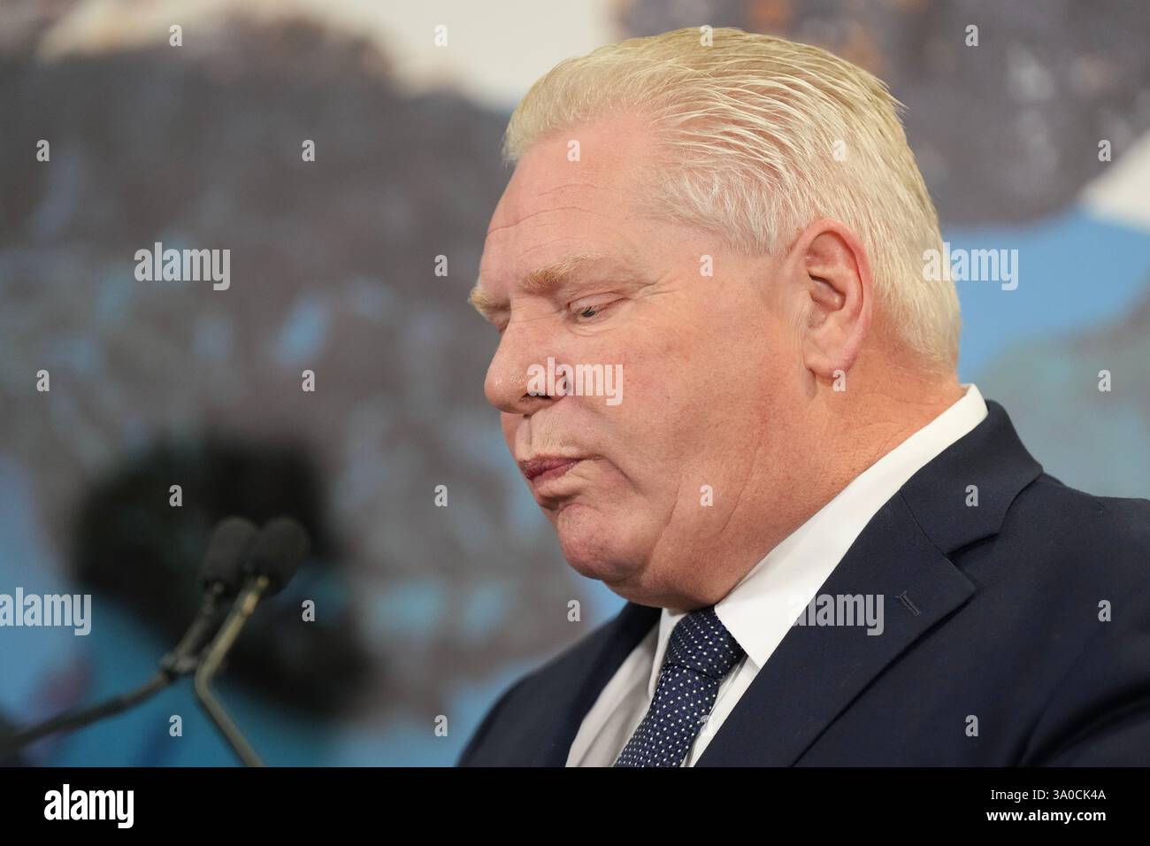 Toronto, Can. 03rd Mar, 2025. Ontario Premier Doug Ford speaks at the ...