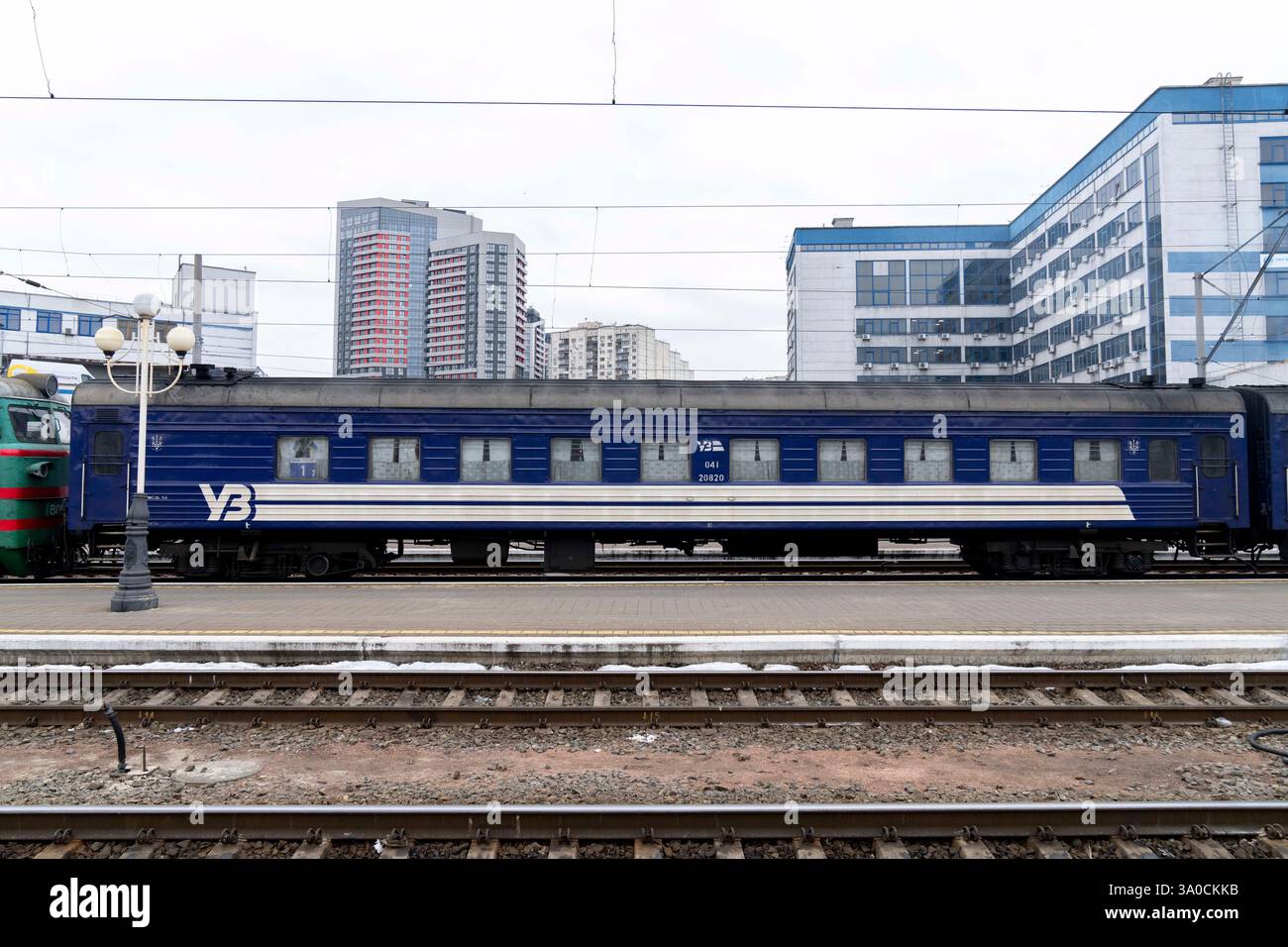 Kyiv, Kyiv City, Ukraine. 3rd Mar, 2025. Overnight trains seen at Kyiv ...