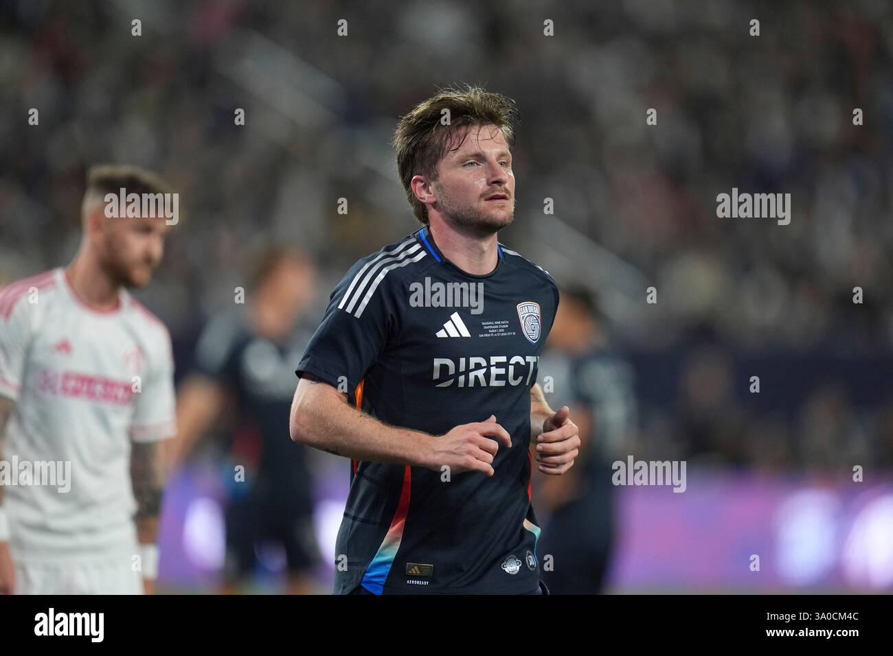 San Diego FC midfielder Anders Dreyer during the first half of an MLS ...