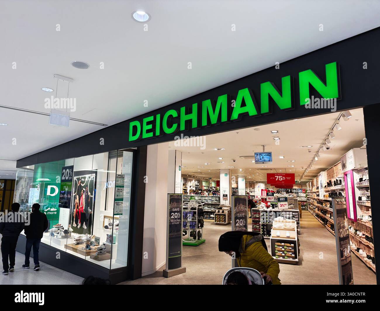 London, UK - March 02, 2025: Retail Deichmann shoe shop showcasing its ...