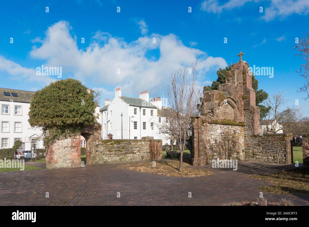 Ruins of St Nicholas church in Whitehaven, Cumbria, England, UK Stock ...