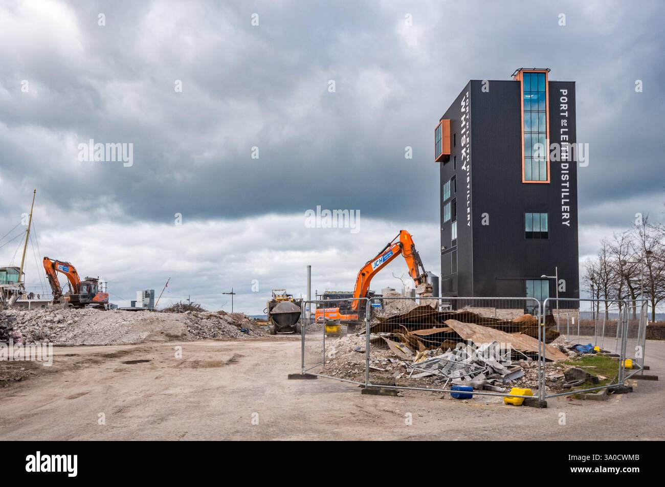 Demolition work taking place at Ocean Terminal shopping centre with ...