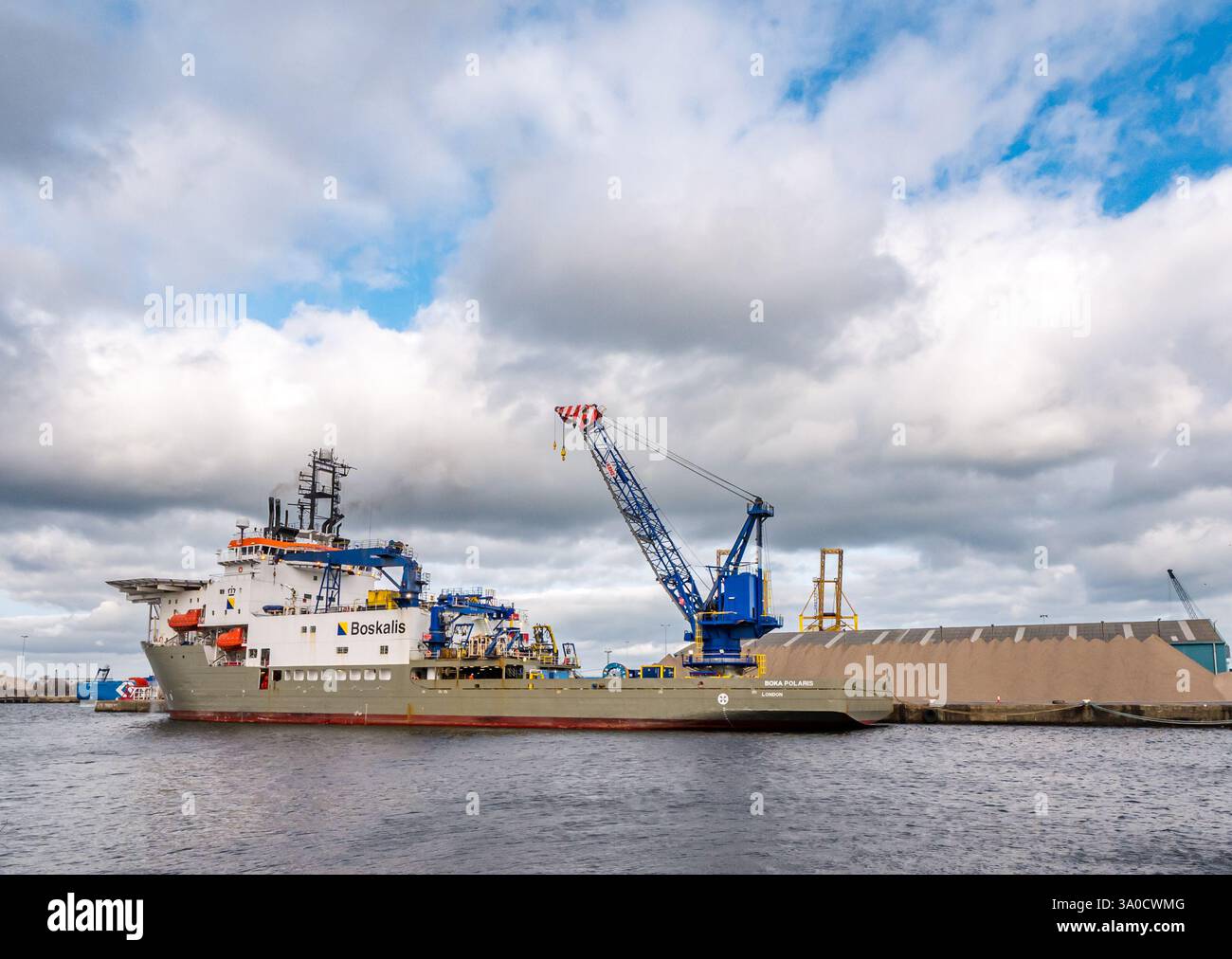 Boskalis Boka Polaris offshore construction working ship docked in ...