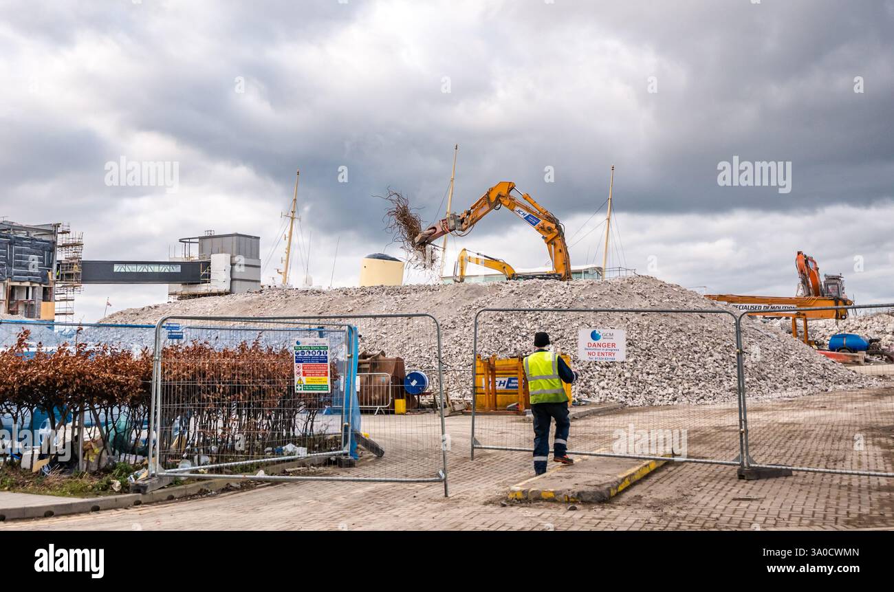 Demolition work taking place at Ocean Terminal shopping centre, Leith ...