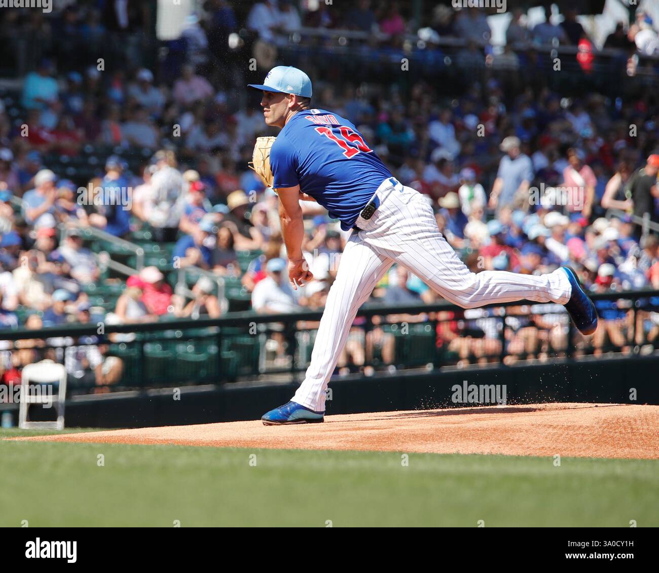 March 2, 2025: Chicago Cubs pitcher Matthew Boyd (16) taking warm up ...