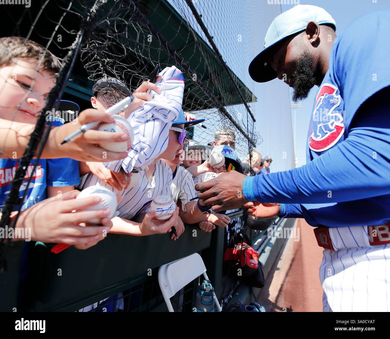 Mesa, Arizona, USA. 2nd Mar, 2025. Chicago Cubs second base Nico ...