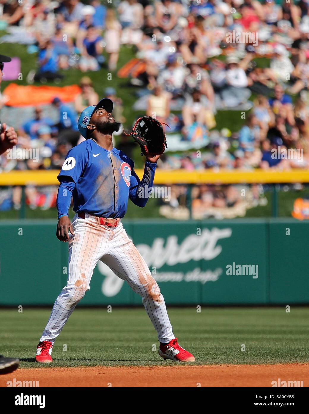 Mesa, Arizona, USA. 2nd Mar, 2025. Chicago Cubs shortstop Vidal BrujÃ¡n ...