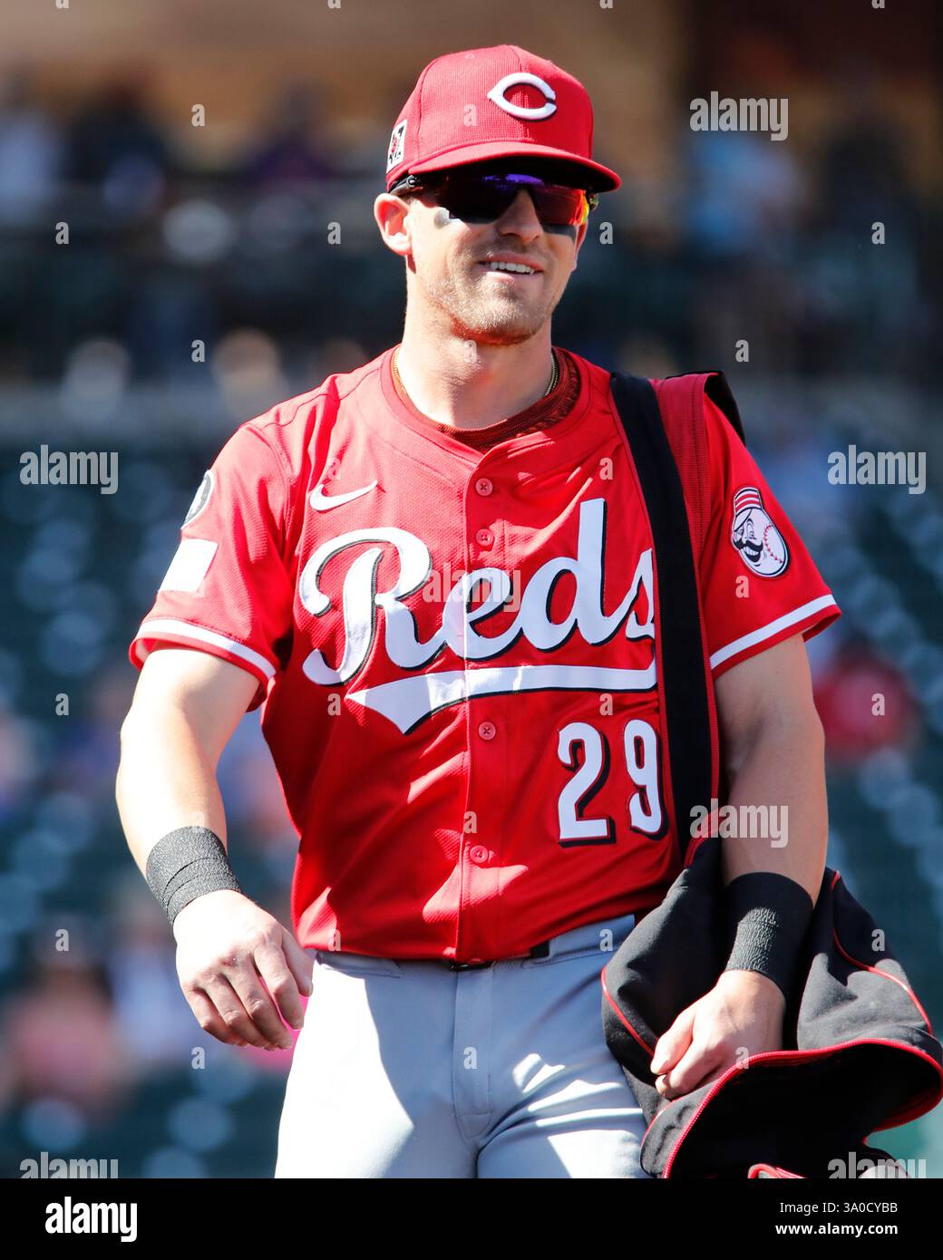 March 2, 2025: Cincinnati Reds outfielder TJ Friedl (29) enters the ...