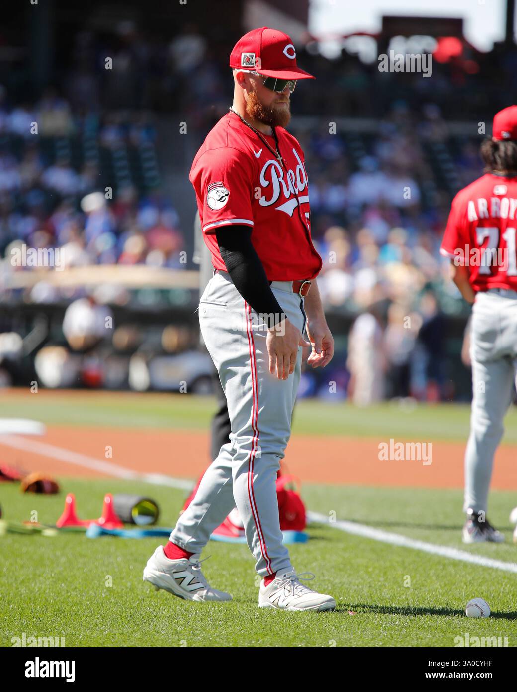 Mesa, Arizona, USA. 2nd Mar, 2025. Cincinnati Reds outfielder Blake ...