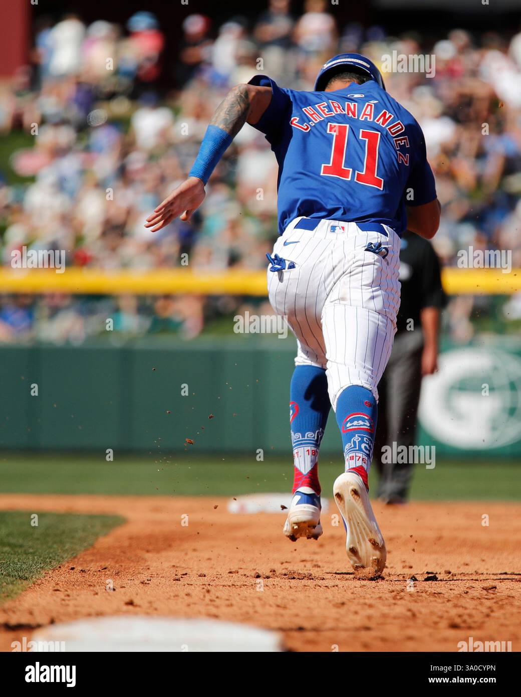 March 2, 2025: Chicago Cubs second baseman Cristian Hernandez runs to ...