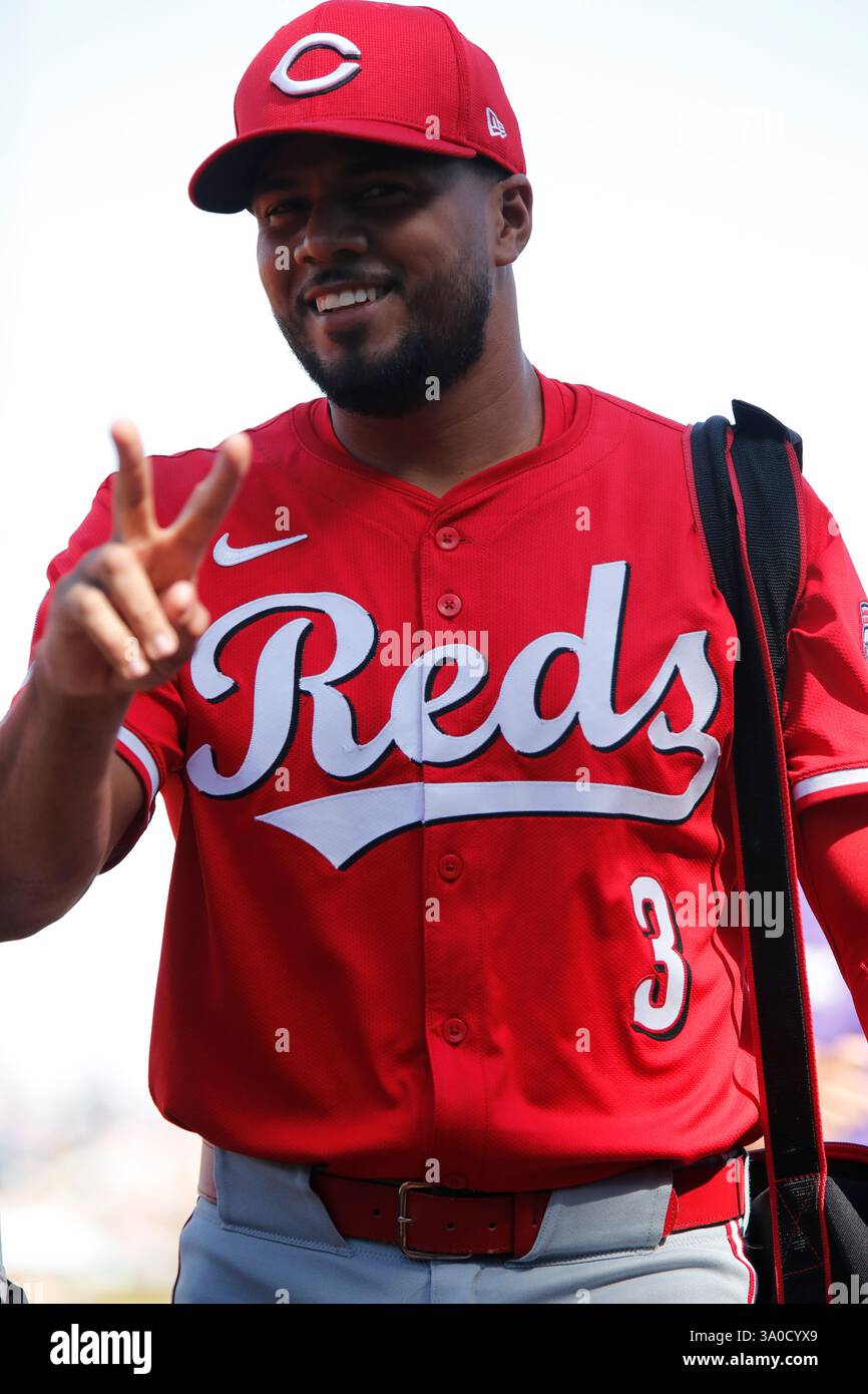 Mesa, Arizona, USA. 2nd Mar, 2025. Cincinnati Reds third base Jeimer ...