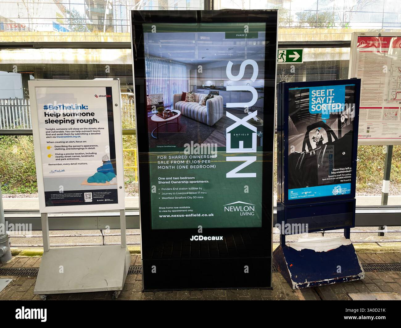 London, UK - March 02, 2025: A collection of display advertisements and ...