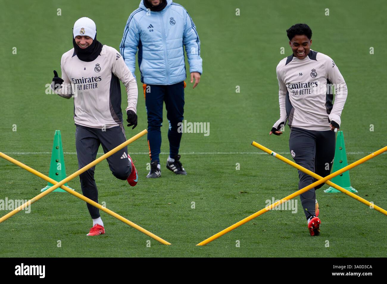 March 3, 2025, Valdebebas, Madrid, Spain: Real Madrid players (from L ...