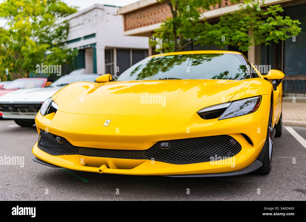 Chicago, Illinois - September 29, 2024: Ferrari 296 GTS or GTB yellow ...