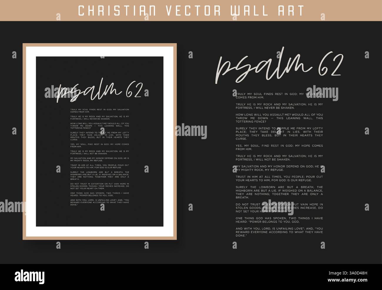 Psalm62 Christian scripture motivation poster and inspirational wall ...