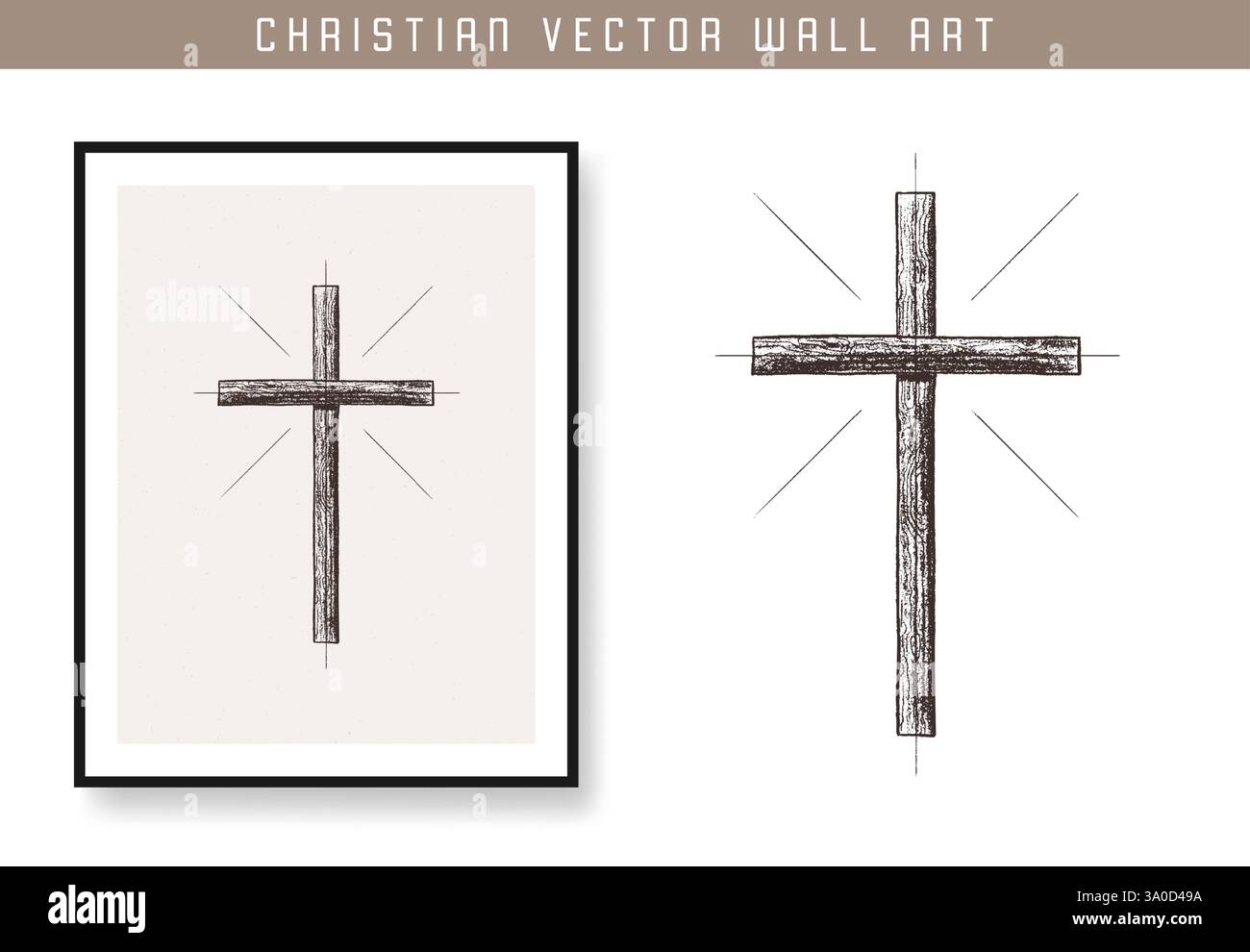 Christian cross motivation poster and inspirational wall art. Bible ...