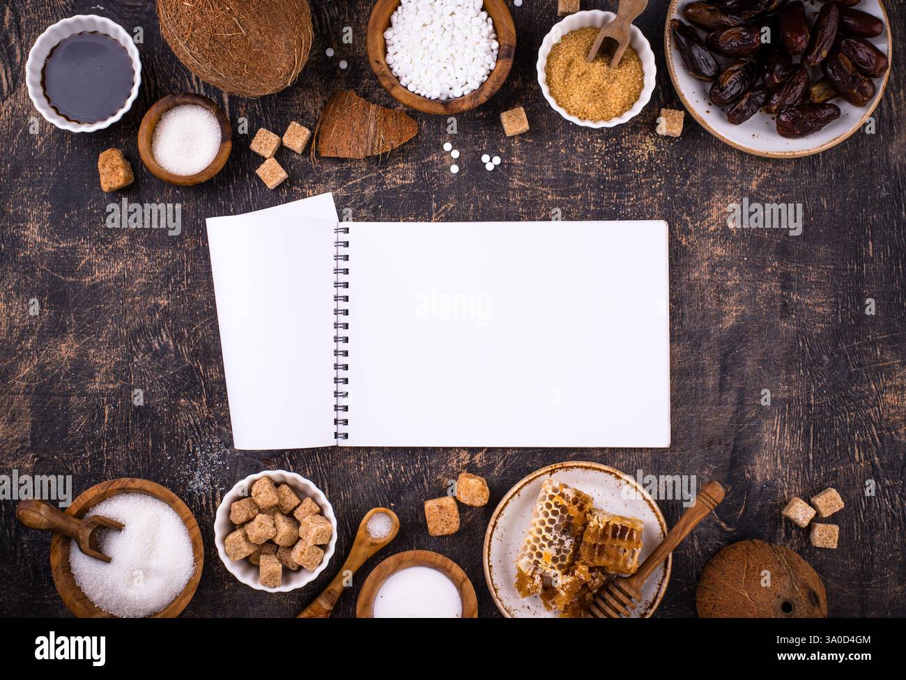 Various sugar replacement, healthy sweetener concept Stock Photo - Alamy