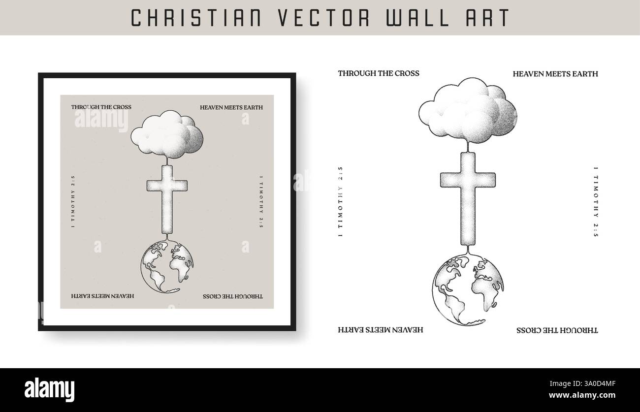 Through the Cross, heaven meets earth. Christian scripture motivation ...