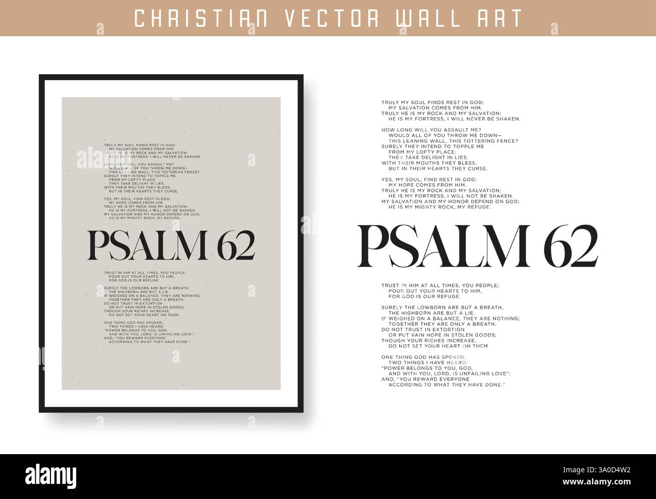 Psalm62 Christian scripture motivation poster and inspirational wall ...