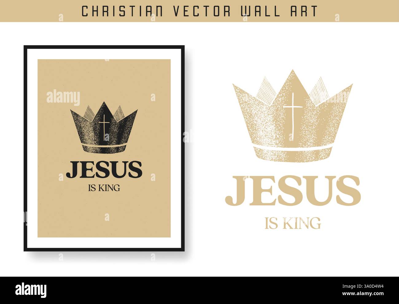 Jesus is King. Christian scripture motivation poster and inspirational ...