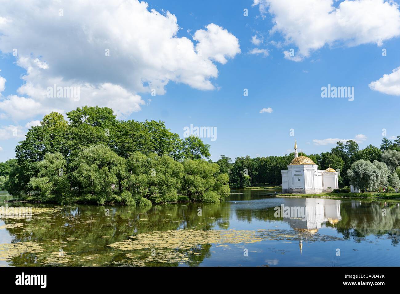 Turkish Bath pavilion in the Catherine Park in Tsarskoye Selo Stock ...
