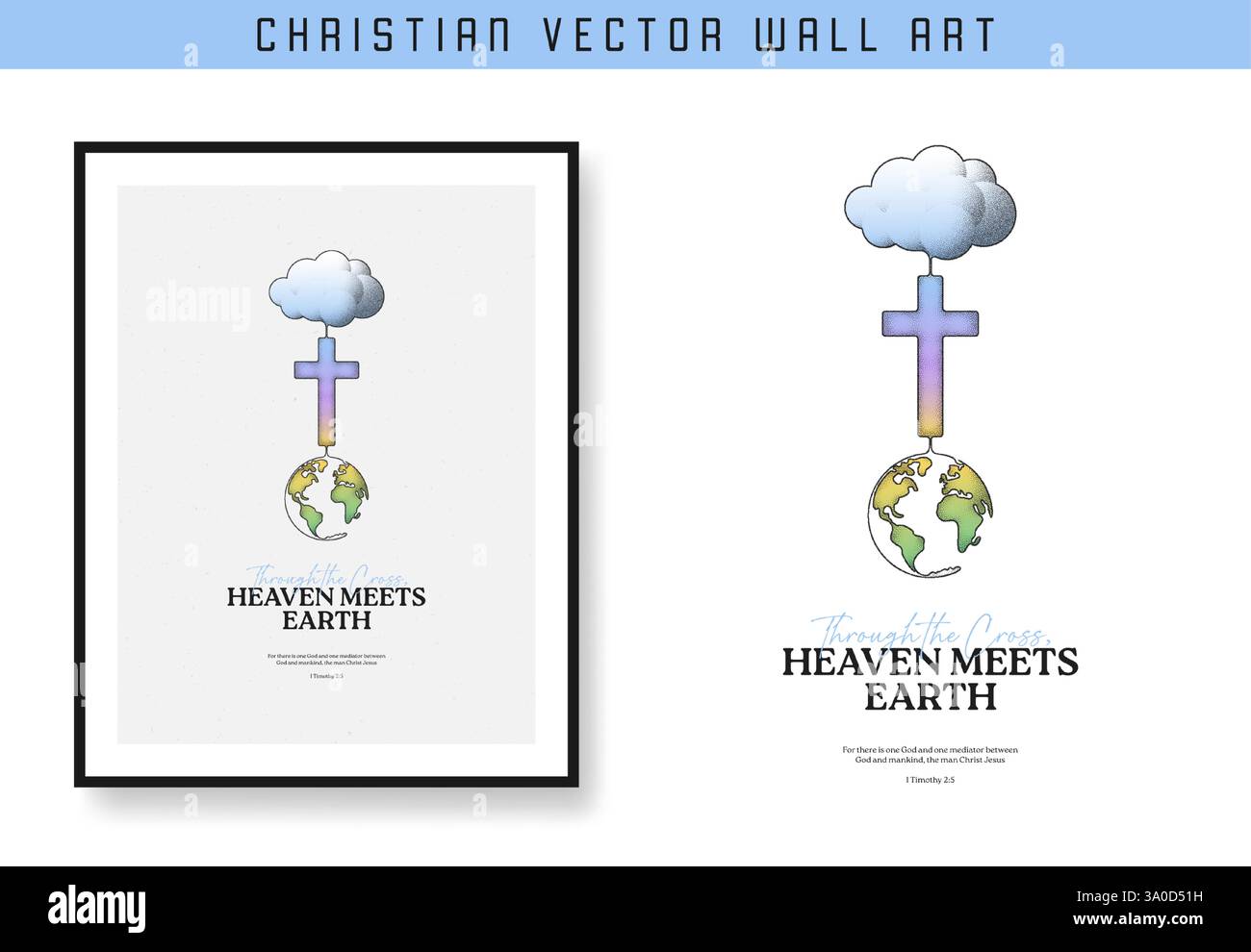 Through the Cross, heaven meets earth. Christian scripture motivation ...
