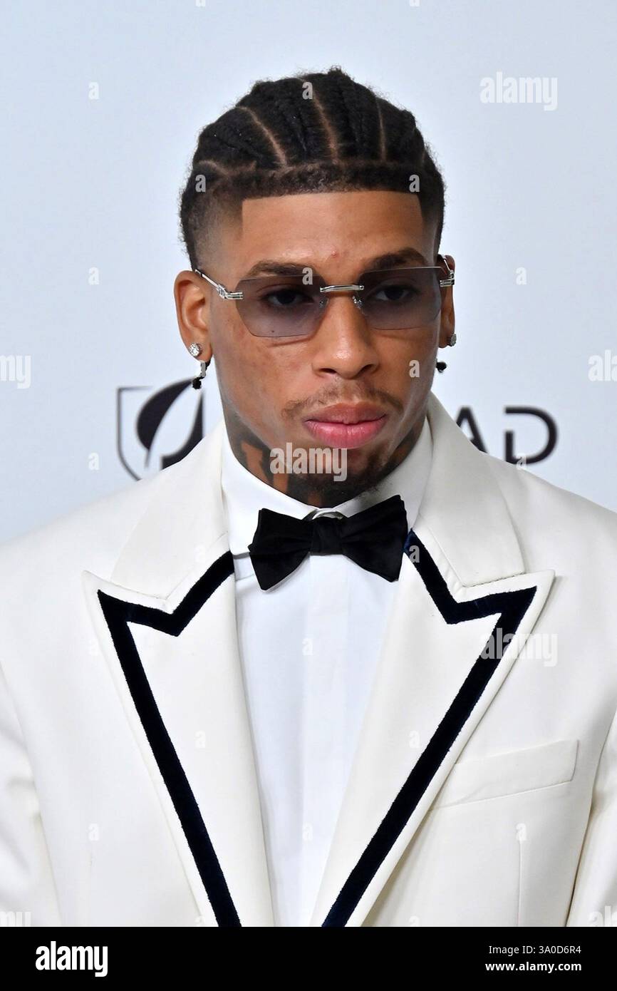 Ca. 02nd Mar, 2025. NLE Choppa at the after-party for 33rd Elton John ...