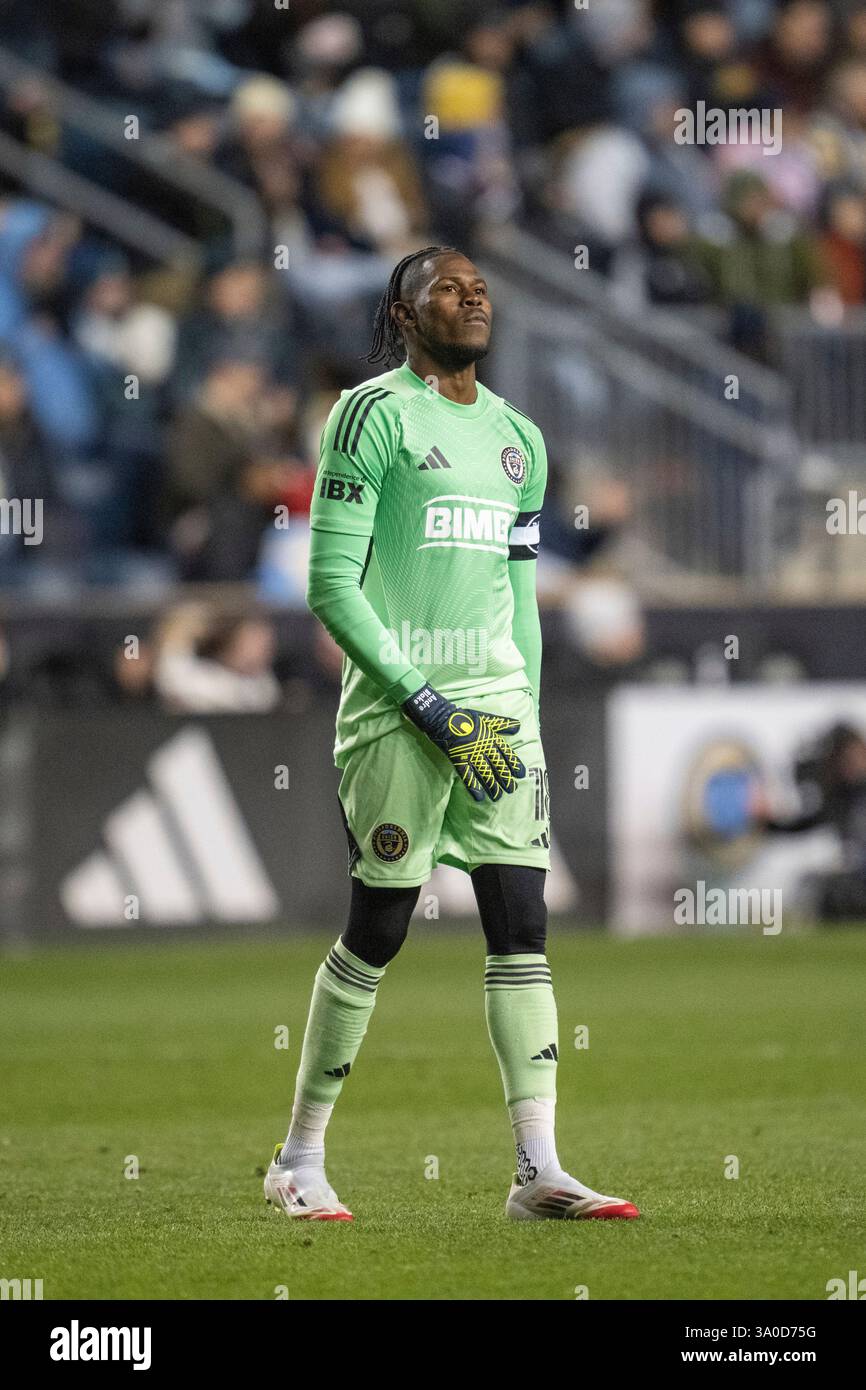 CHESTER, PA - MARCH 01: Philadelphia Union goalkeeper Andre Blake #18 ...