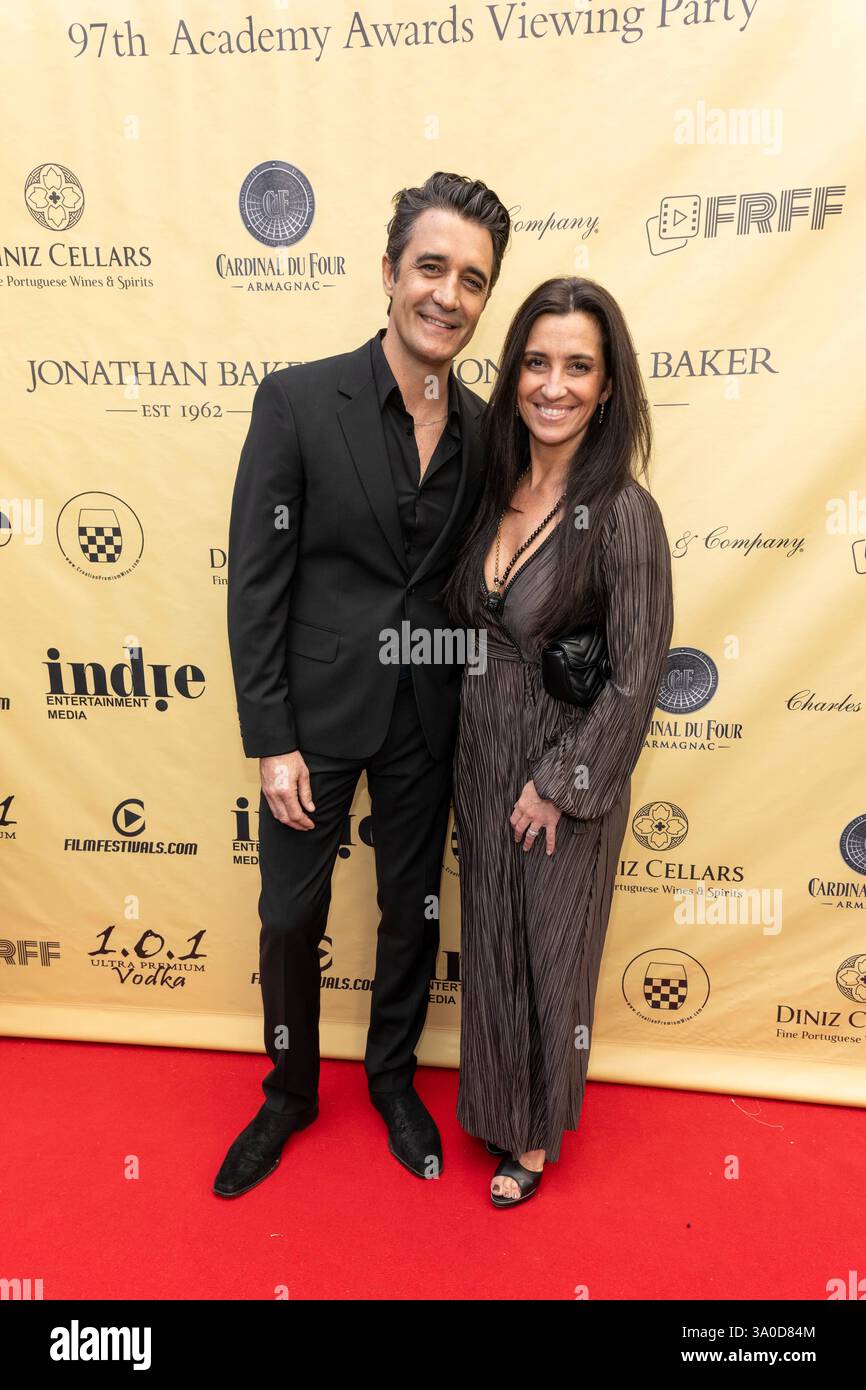 Los Angeles, USA. 2nd March, 2025. Actor Gilles Marini with wife Carole ...