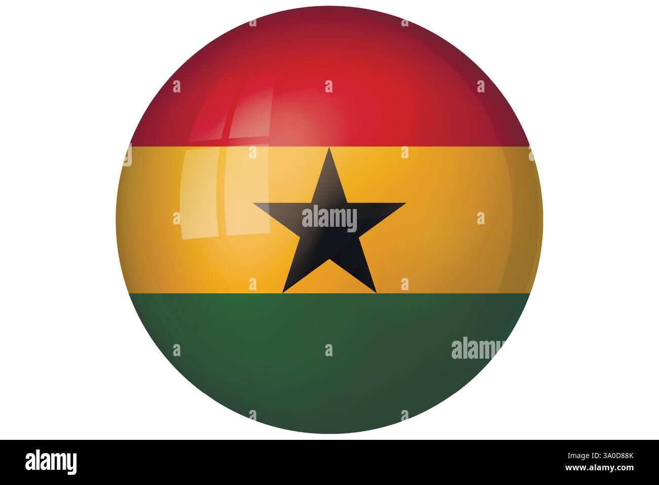 Flag of Ghana. Ghanaian national symbol in official colors. Template ...