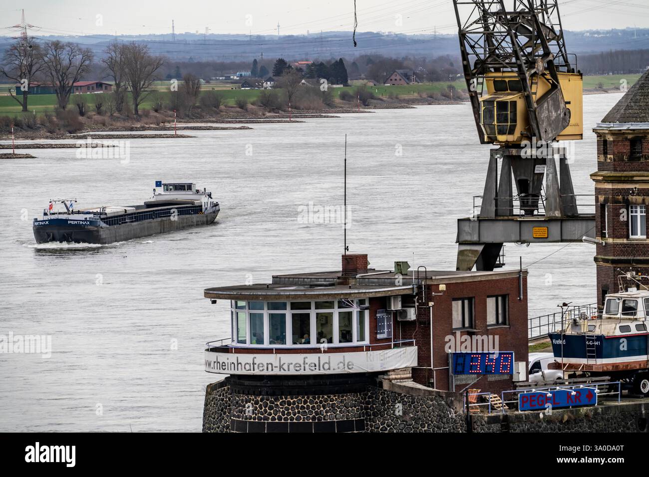 Container terminal at the Rhine port of Krefeld, inland port, 4th ...