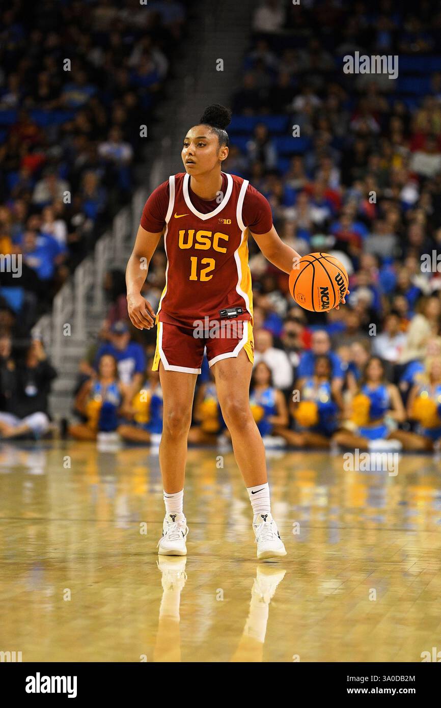 LOS ANGELES, CA - MARCH 01: USC Trojans guard JuJu Watkins (12 ...