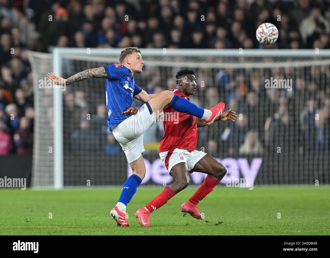 Nottingham, UK. 3rd Mar, 2025. Luke Woolfenden of Ipswich Town and ...