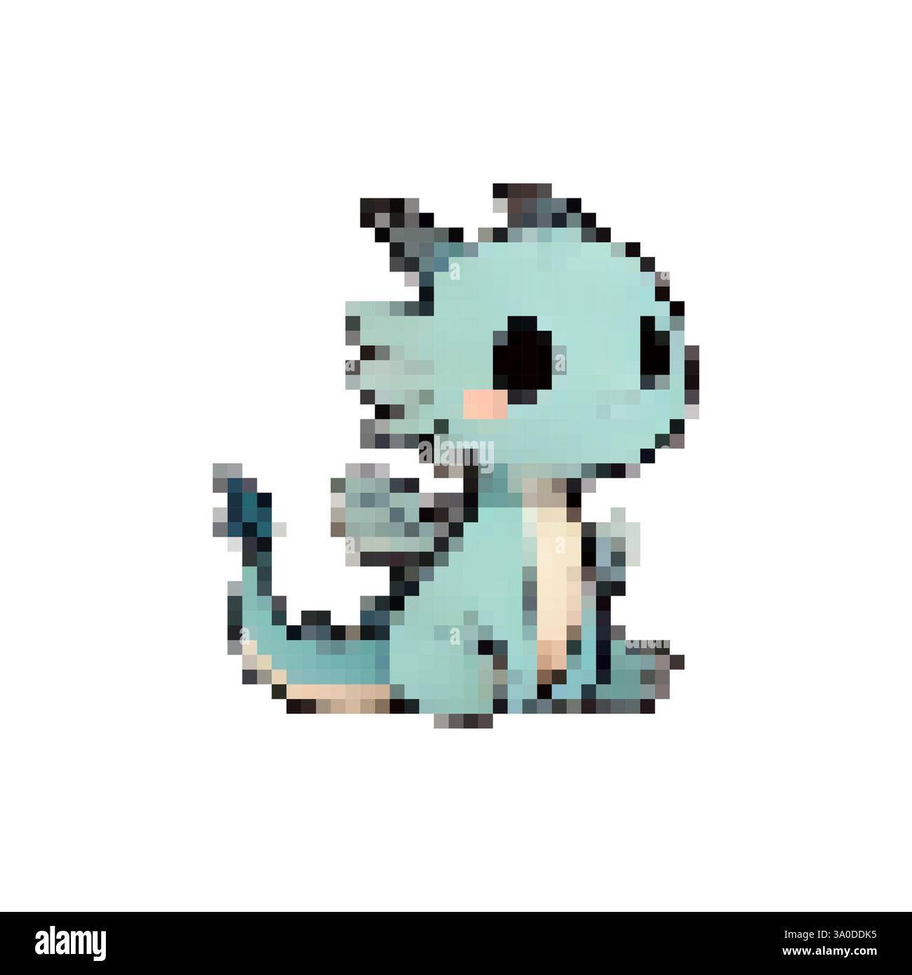Baby dragon. Mythical creature blue dragon. Baby dragon with wings ...