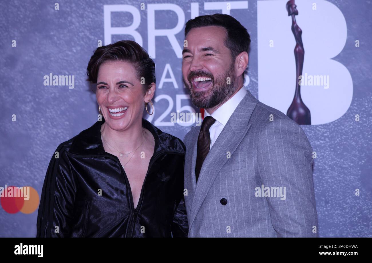 London, UK. Vicky McClure and Martin Compston at the BRIT Awards 2025 ...