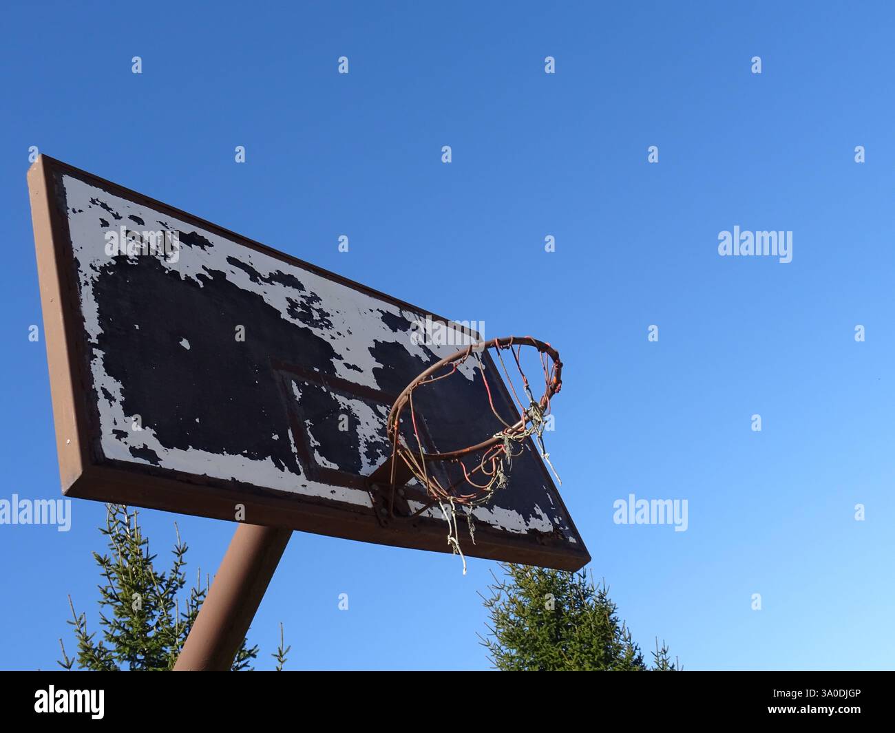 Old Worn Basketball Board Stock Photo - Alamy