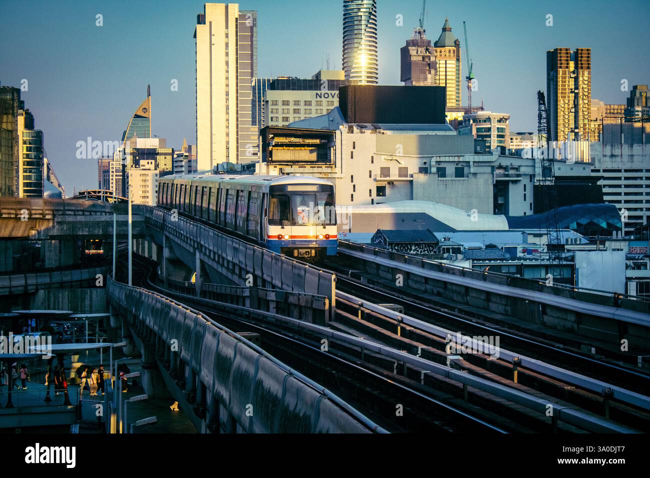 Bangkok, Thailand, March 02, 2025 The BTS Skytrain is a rapid transit ...