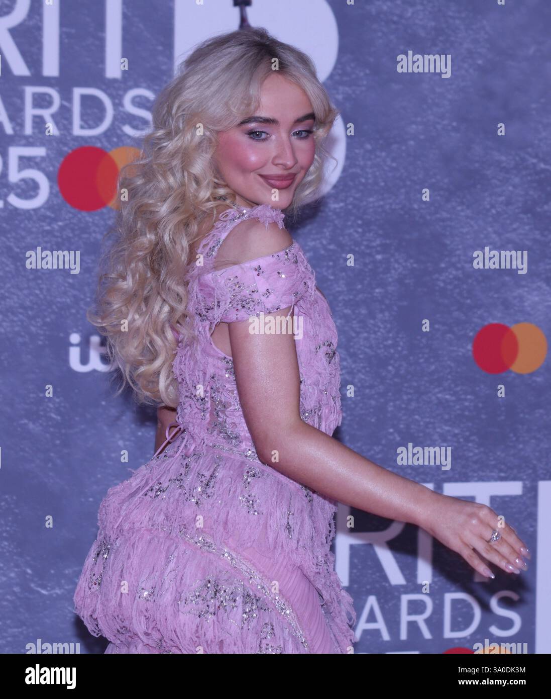 London, UK. Sabrina Carpenter at the BRIT Awards 2025. The O2 London ...