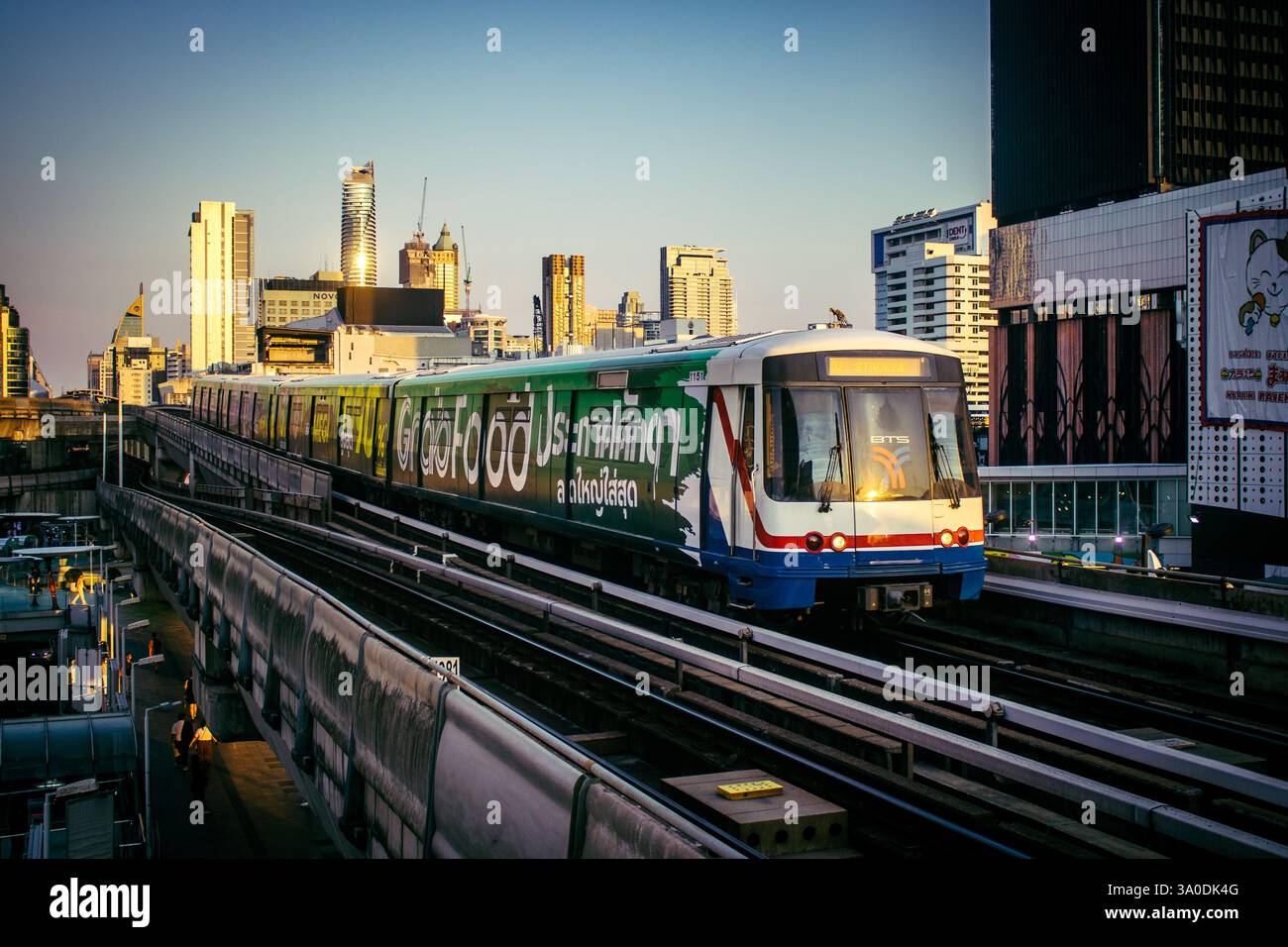 Bangkok, Thailand, March 02, 2025 The BTS Skytrain is a rapid transit ...
