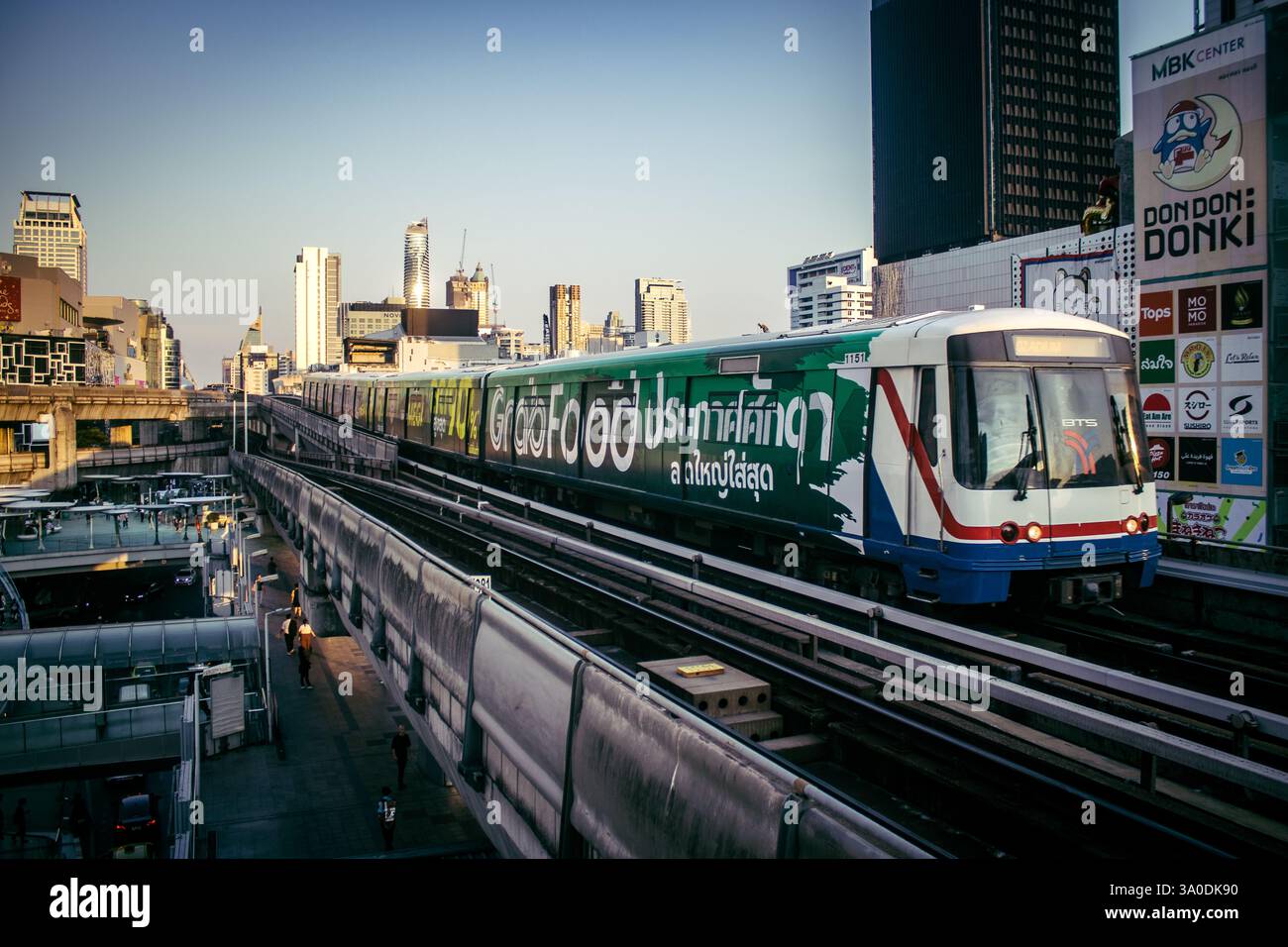 Bangkok, Thailand, March 02, 2025 The BTS Skytrain is a rapid transit ...