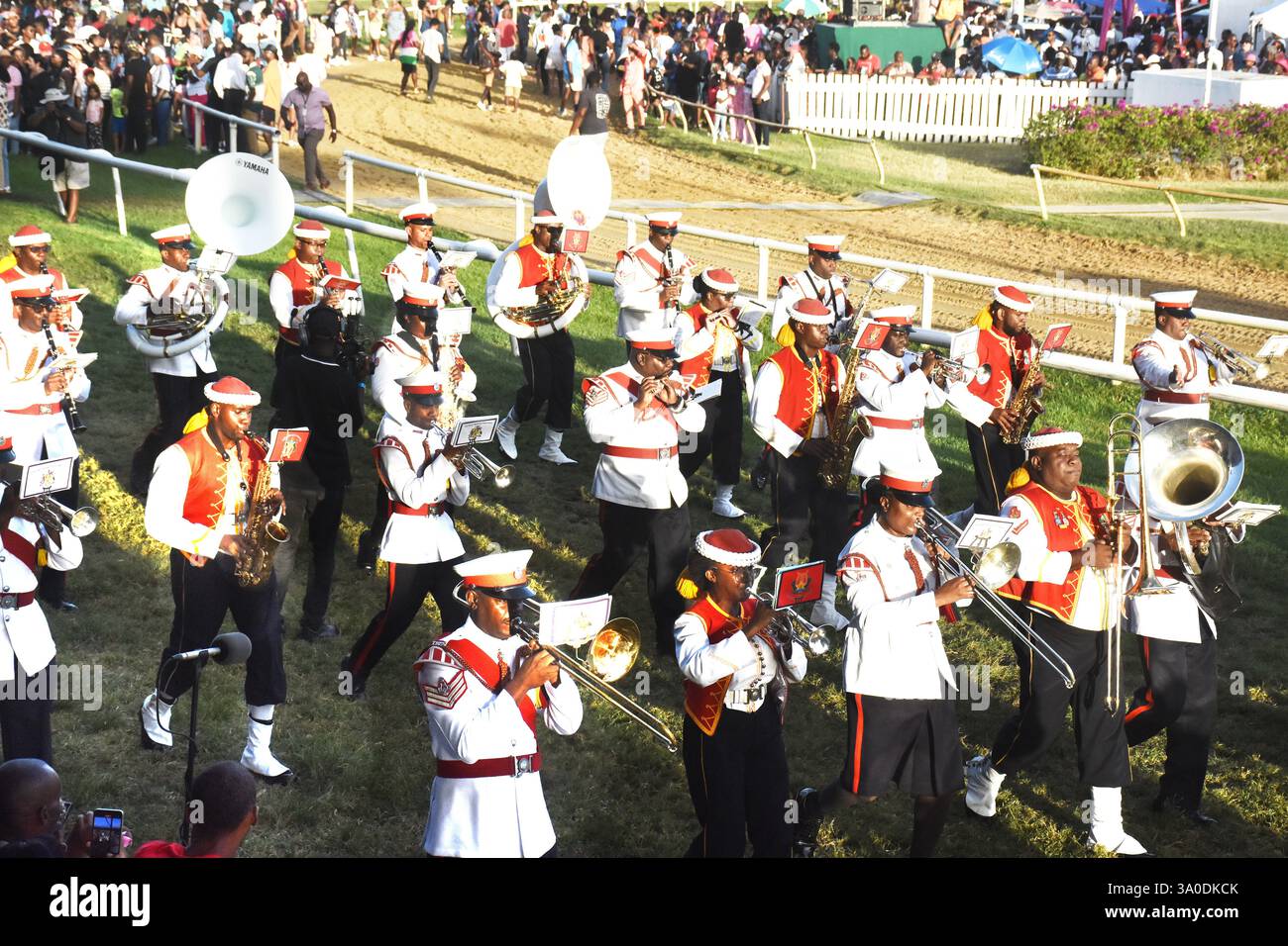 Barbados Police & Defense Force Bands Blend Together in a Parade ...