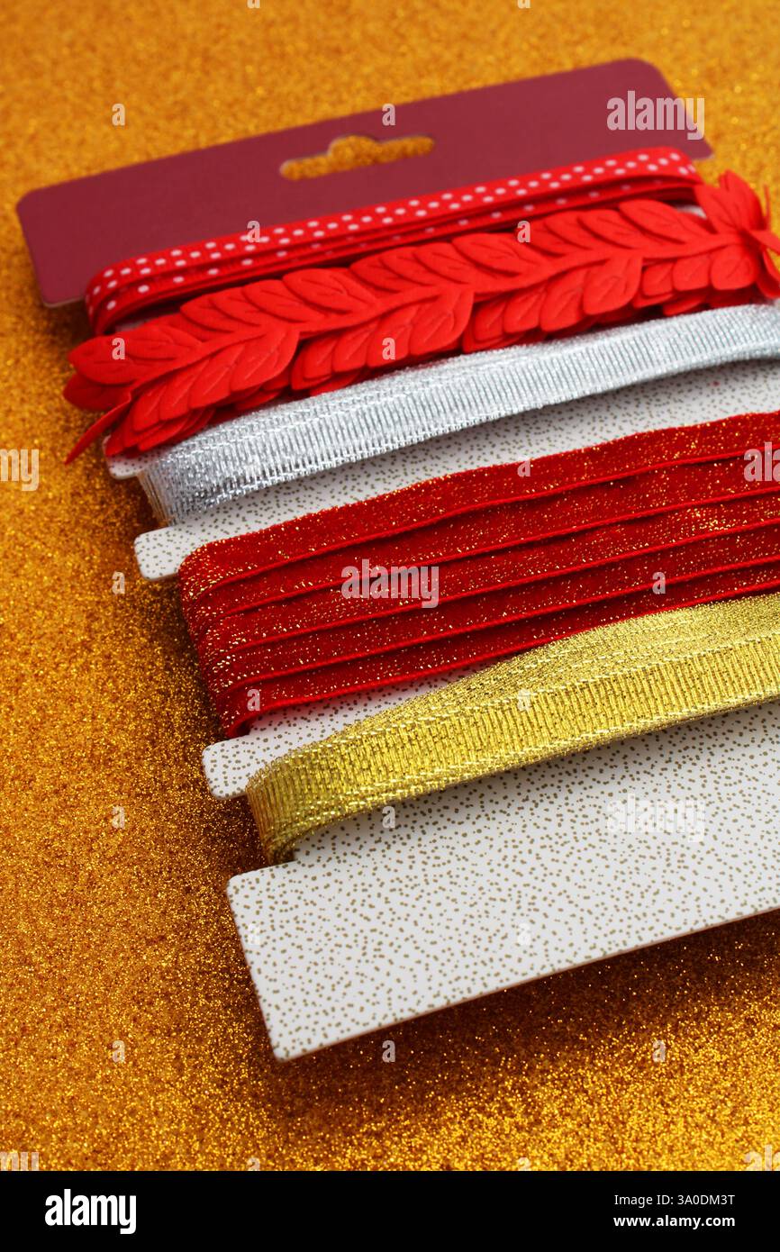 Set of five decorative ribbons Stock Photo - Alamy