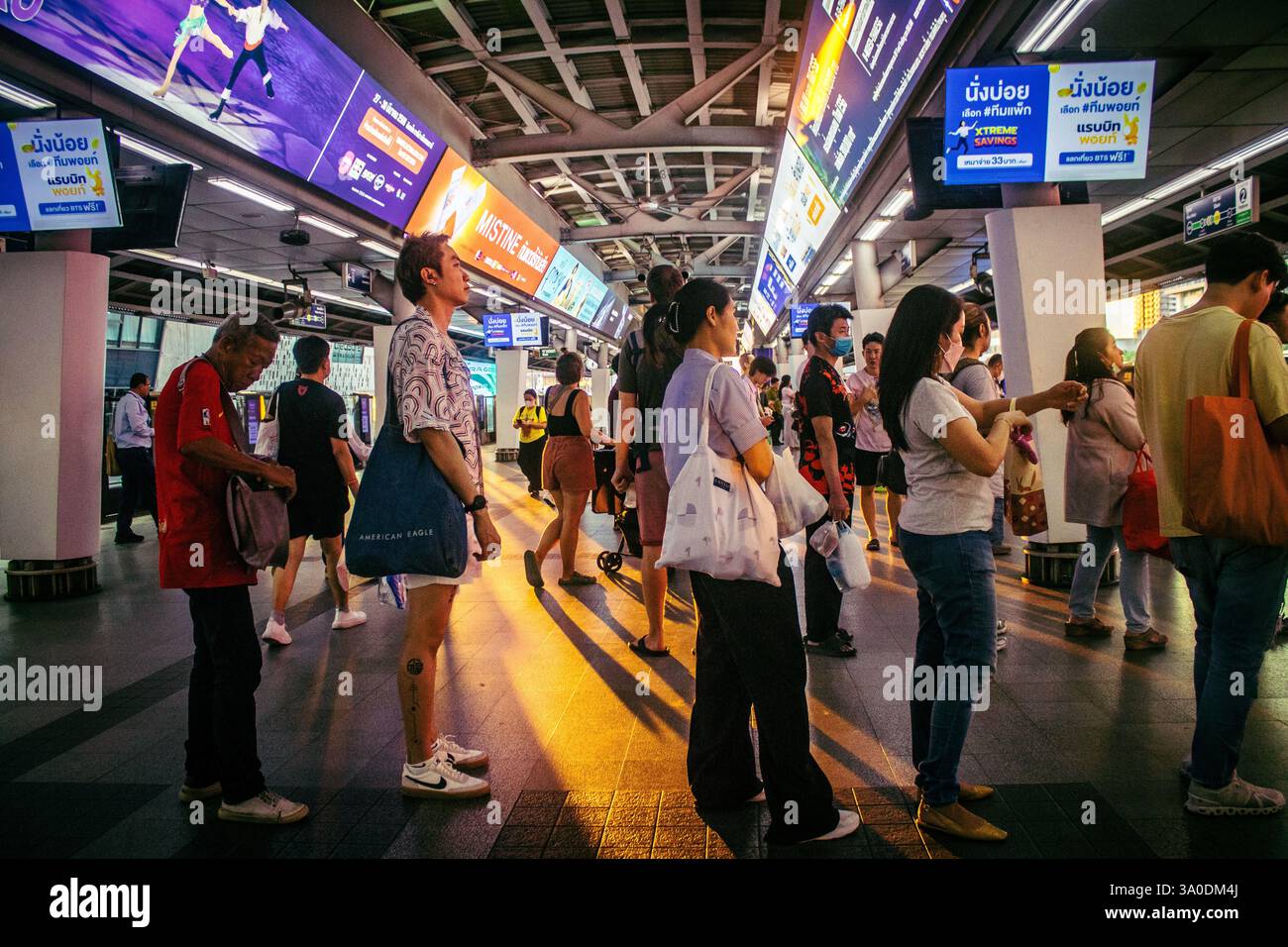 Bangkok, Thailand, March 02, 2025 The BTS Skytrain is a rapid transit ...