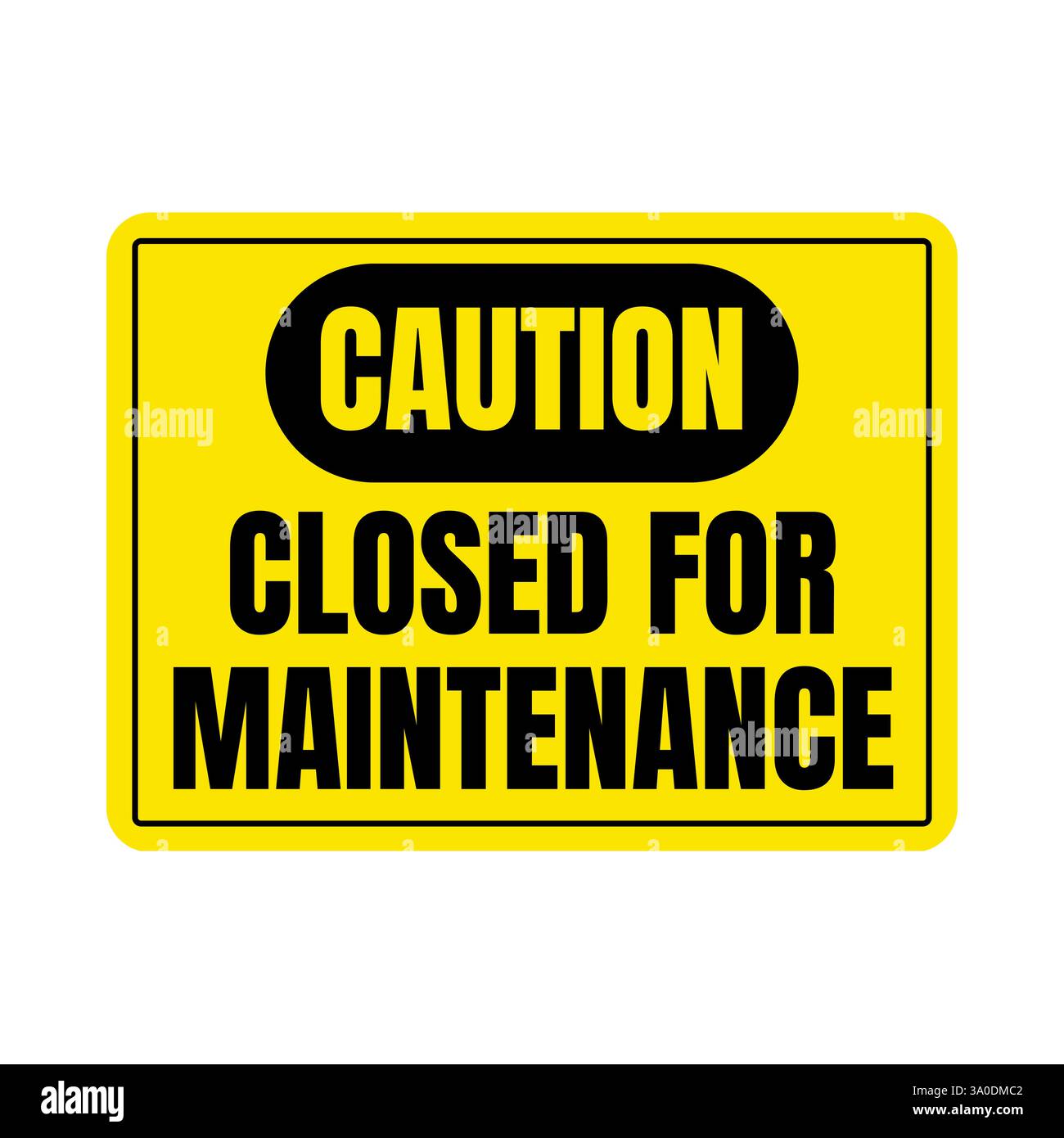 Closed for maintenance sign illustration Stock Photo - Alamy