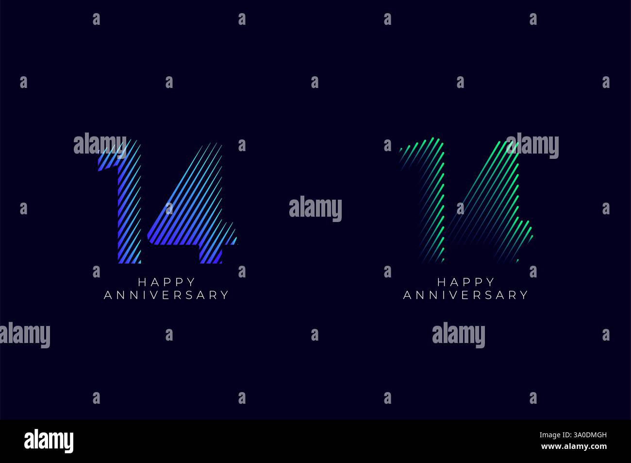 Dioagonal Line Stripes Speed Gradient Colorful 14th, 14th Happy ...